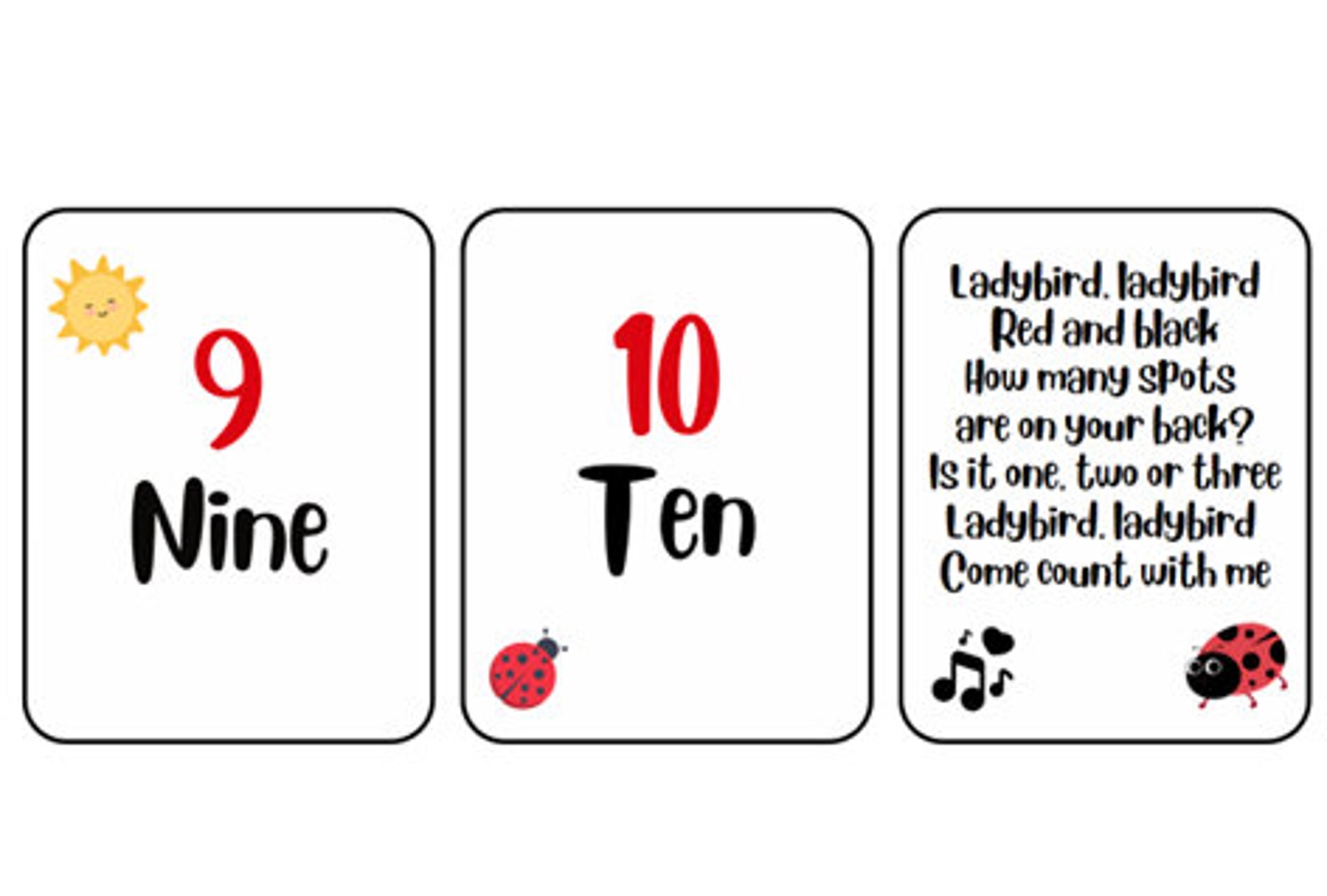 Mrs Ladybird's Count to 10 Flashcards and Counting Mat Digital Download ...