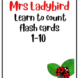Mrs Ladybird's Count to 10 Flashcards and Counting Mat Digital Download ...