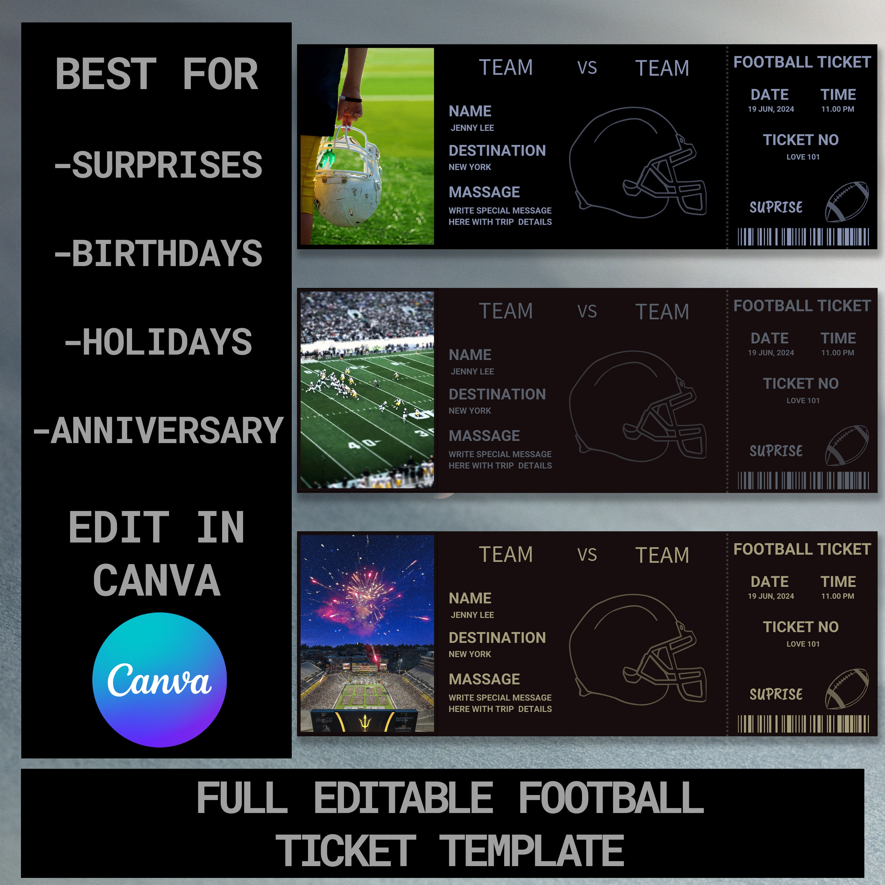 Football Ticket Gift | Football Tickets | Football Birthday Ticket ...
