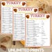 Turkey Trivia Game | Thanksgiving Party Game | Thanksgiving Trivia Quiz ...