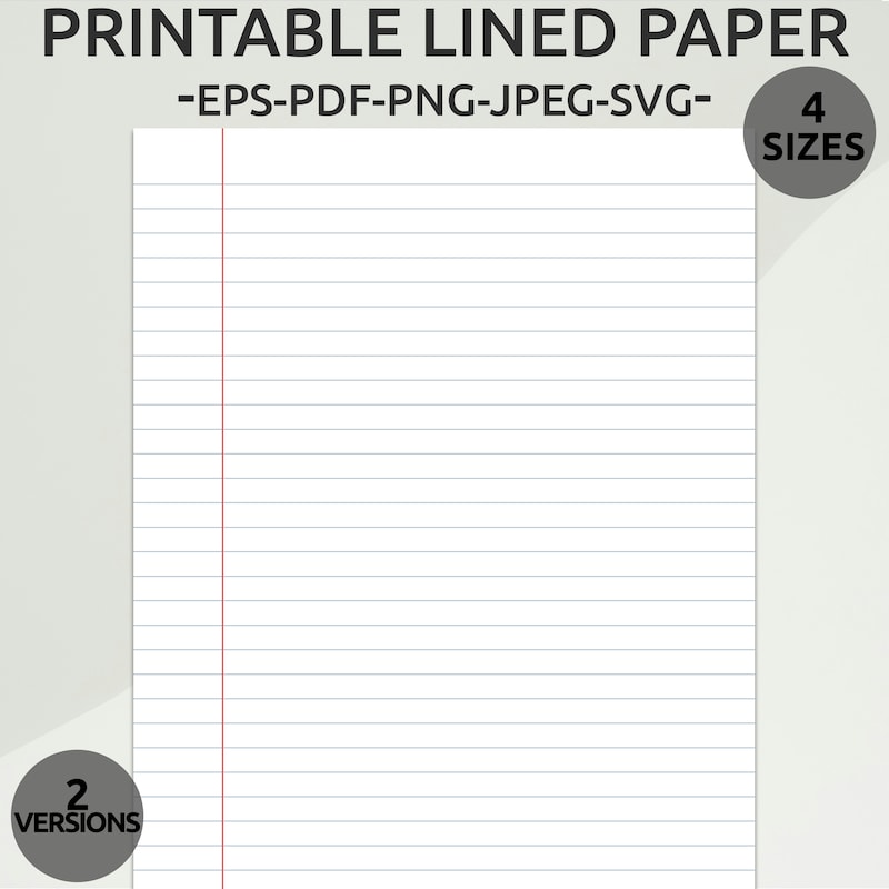 Notebook Paper - Etsy