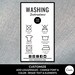 Editable Washing Instructions Card Template Printable Clothing Care ...
