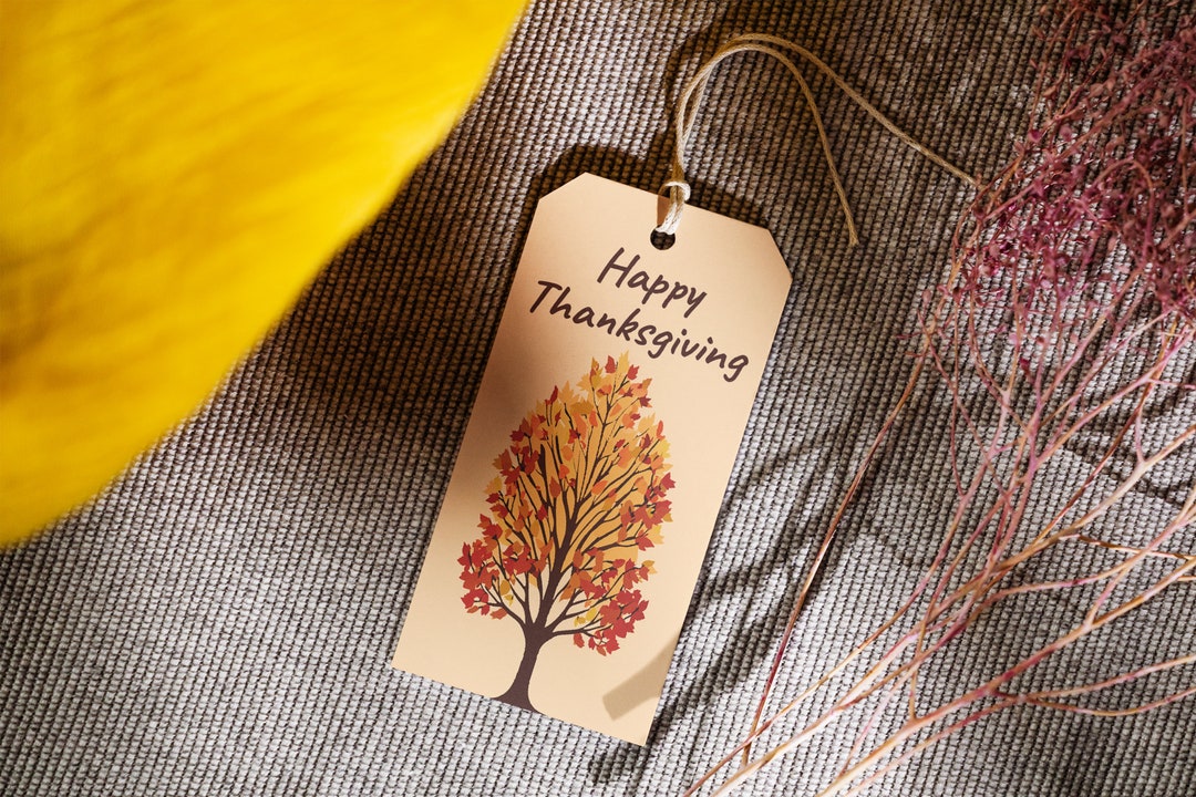 Thanksgiving Tag Printable Thanksgiving Gift Tag Autumn - Etsy