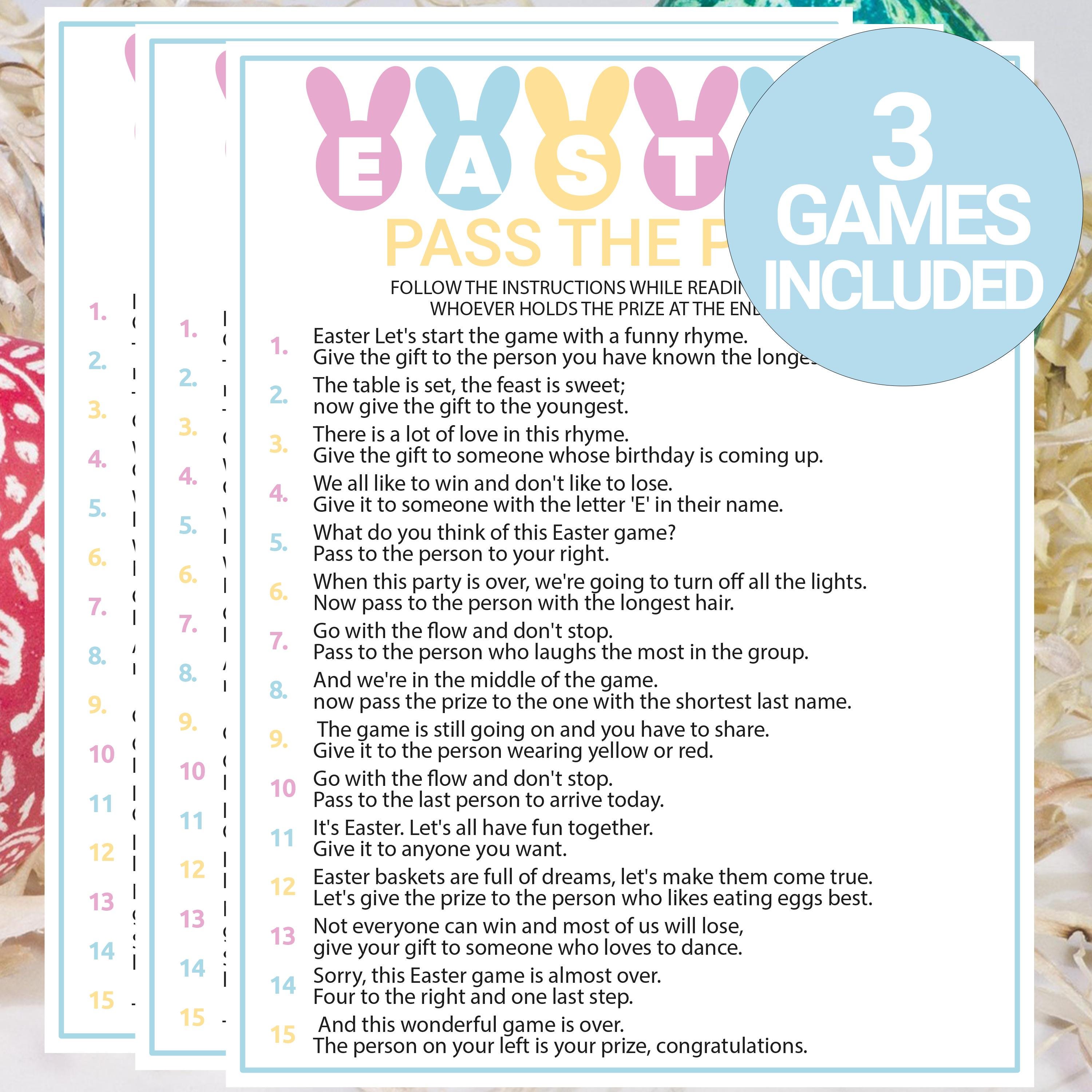 Easter Pass the Prize Game | Easter Day Pass the Gift Game | Easter ...