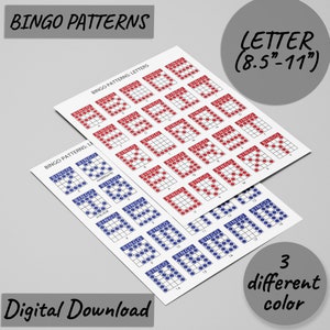 100 Bingo Patterns | Printable Fun Bingo Party Game | Bingo Winning ...