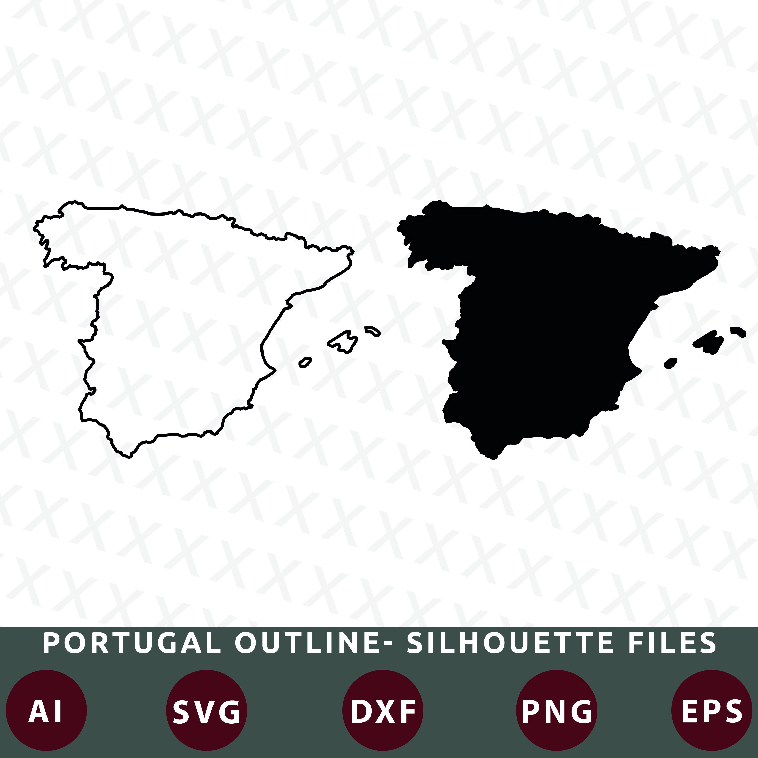 Spain SVG Files Spain Cut Files Spain Outline SVG Spain - Etsy