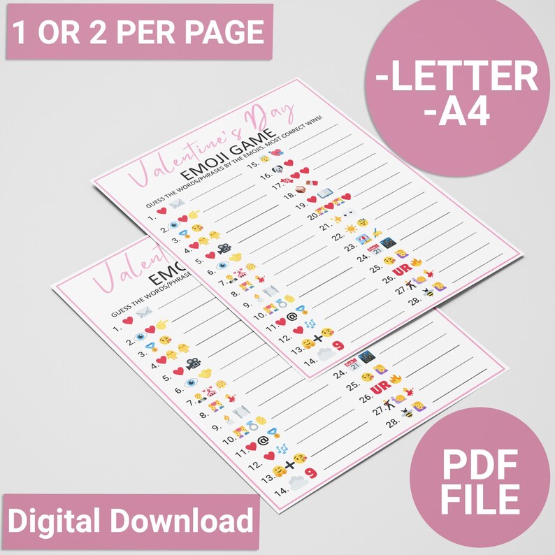 Valentine's Day Emoji Game | Valentines Emoji Game | Fun Valentine's ...