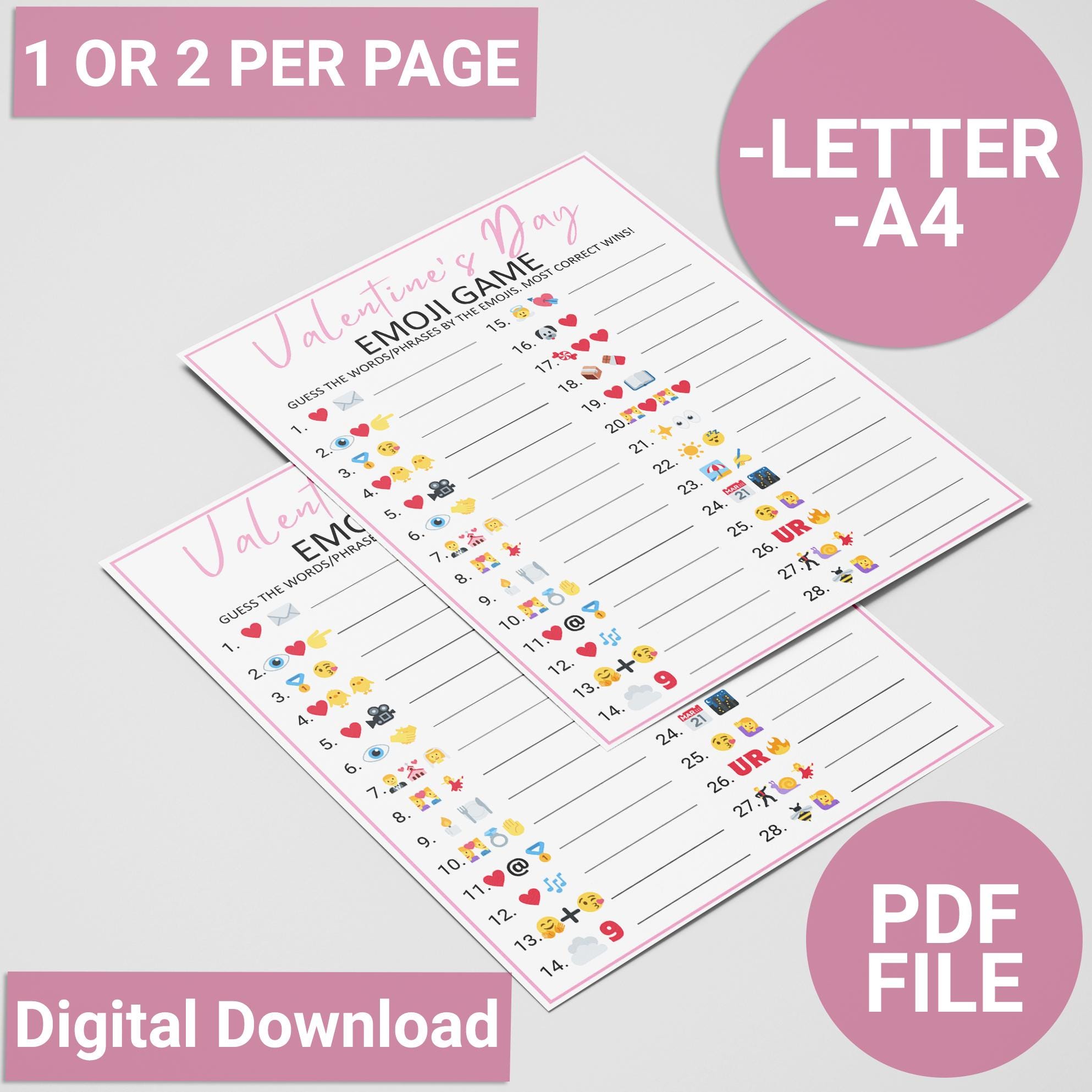 Valentine's Day Emoji Game | Valentines Emoji Game | Fun Valentine's ...