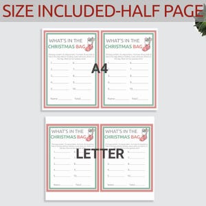 What's in the Bag Christmas Game | Printable Christmas Game | Fun ...