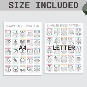 Summer Bingo Pattern | Summertime Bingo Card | Printable Summer Bingo ...