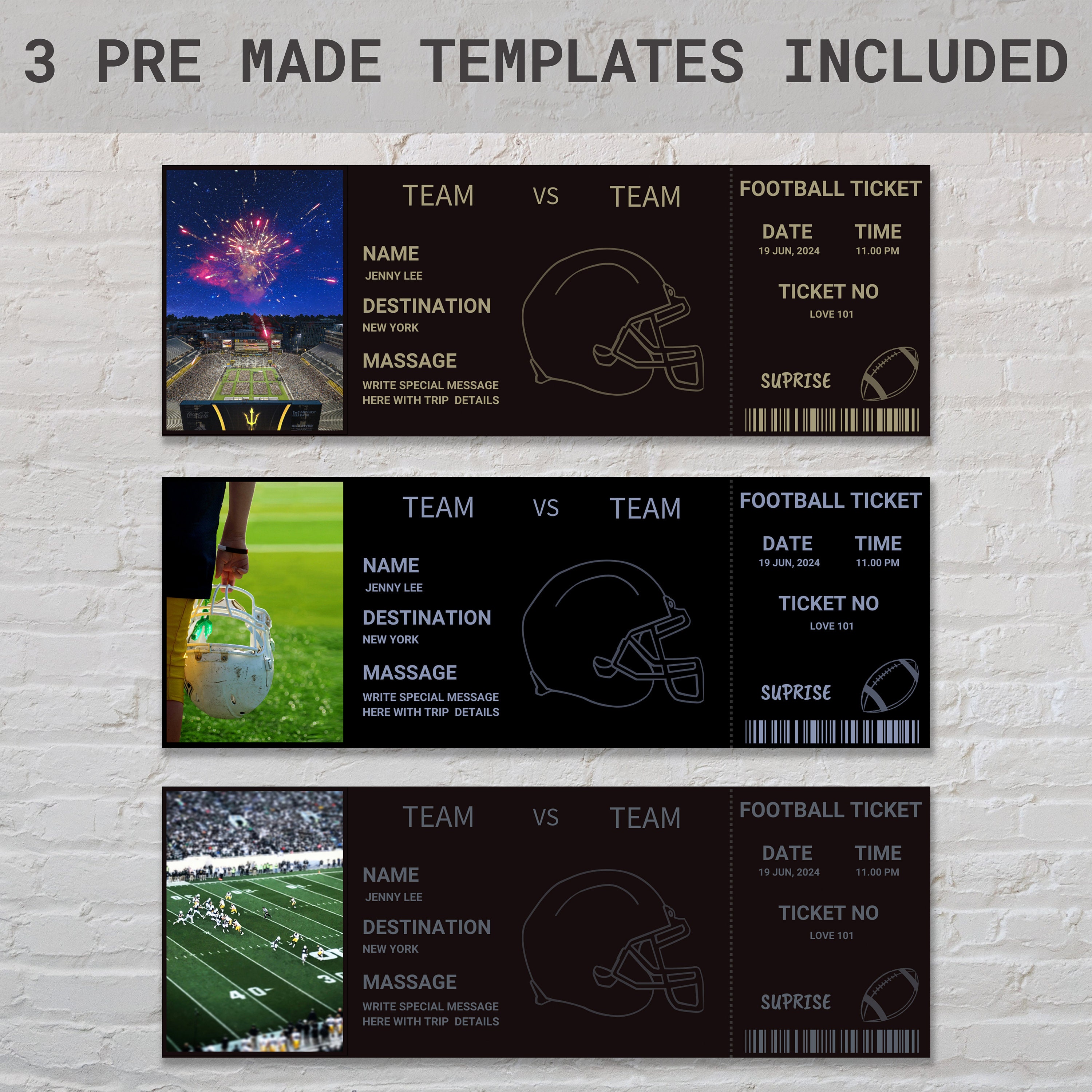 Football Ticket Gift | Football Tickets | Football Birthday Ticket ...