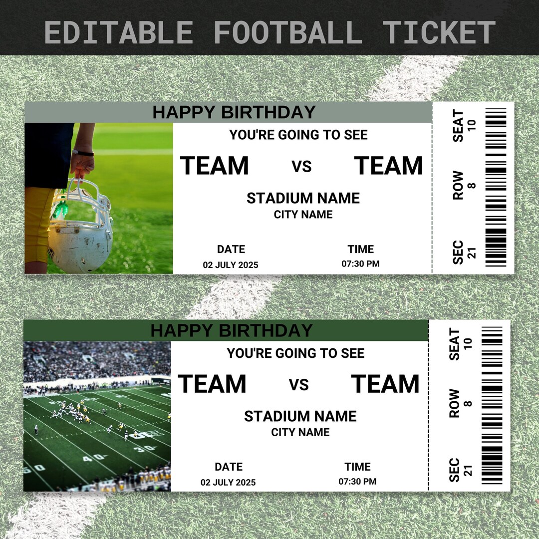 Football Ticket Gift | Football Tickets | Football Birthday Ticket ...
