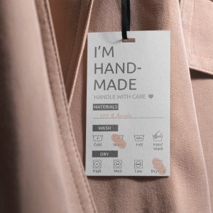 Printable Care Tags Labels Washing Instructions Card Apparel Care ...