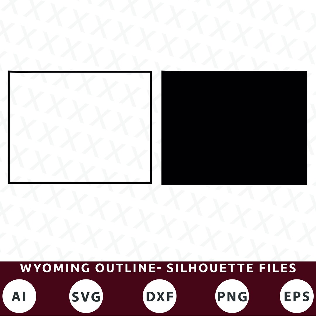 Wyoming Outline SVG Files Wyoming Silhouette SVG Files Wyoming Cut ...