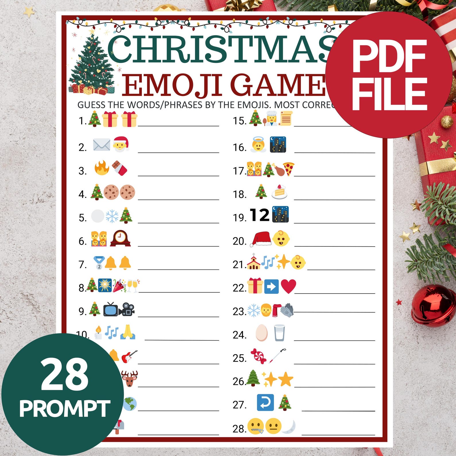 Christmas Emoji Games | Christmas Emoji Pictionary Game | Fun Christmas ...