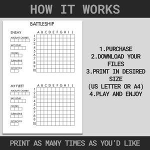 Printable Battleship Game | Battleship Game | Battleship Board Game ...