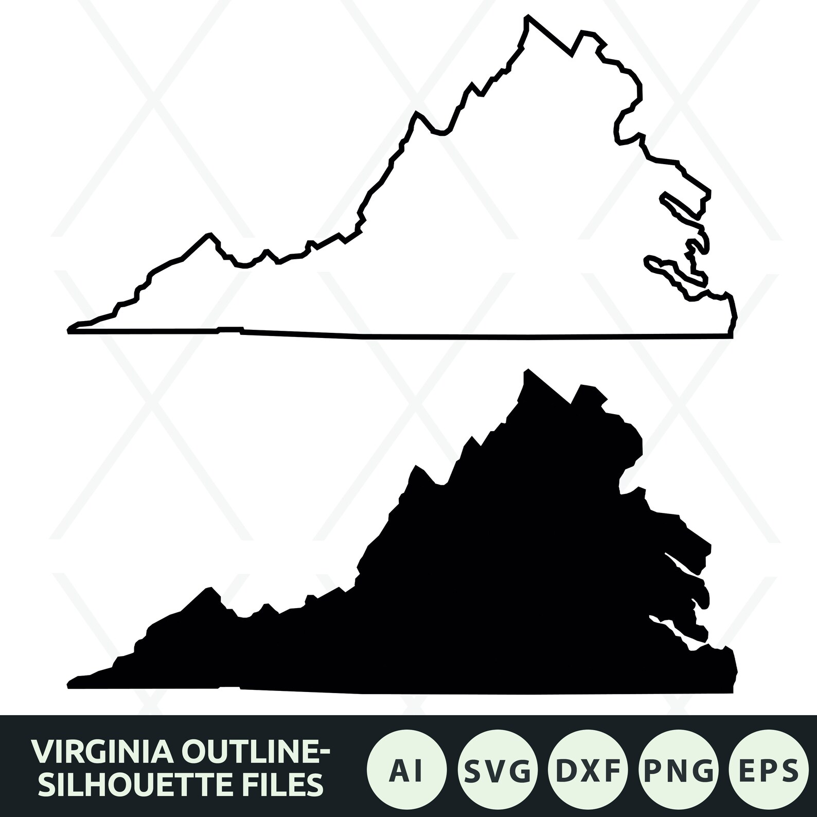 Virginia Outline SVG Files | Virginia Silhouette SVG Files | Virginia ...