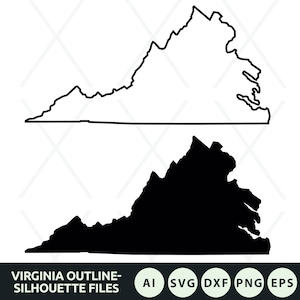 Virginia Outline SVG Files | Virginia Silhouette SVG Files | Virginia ...