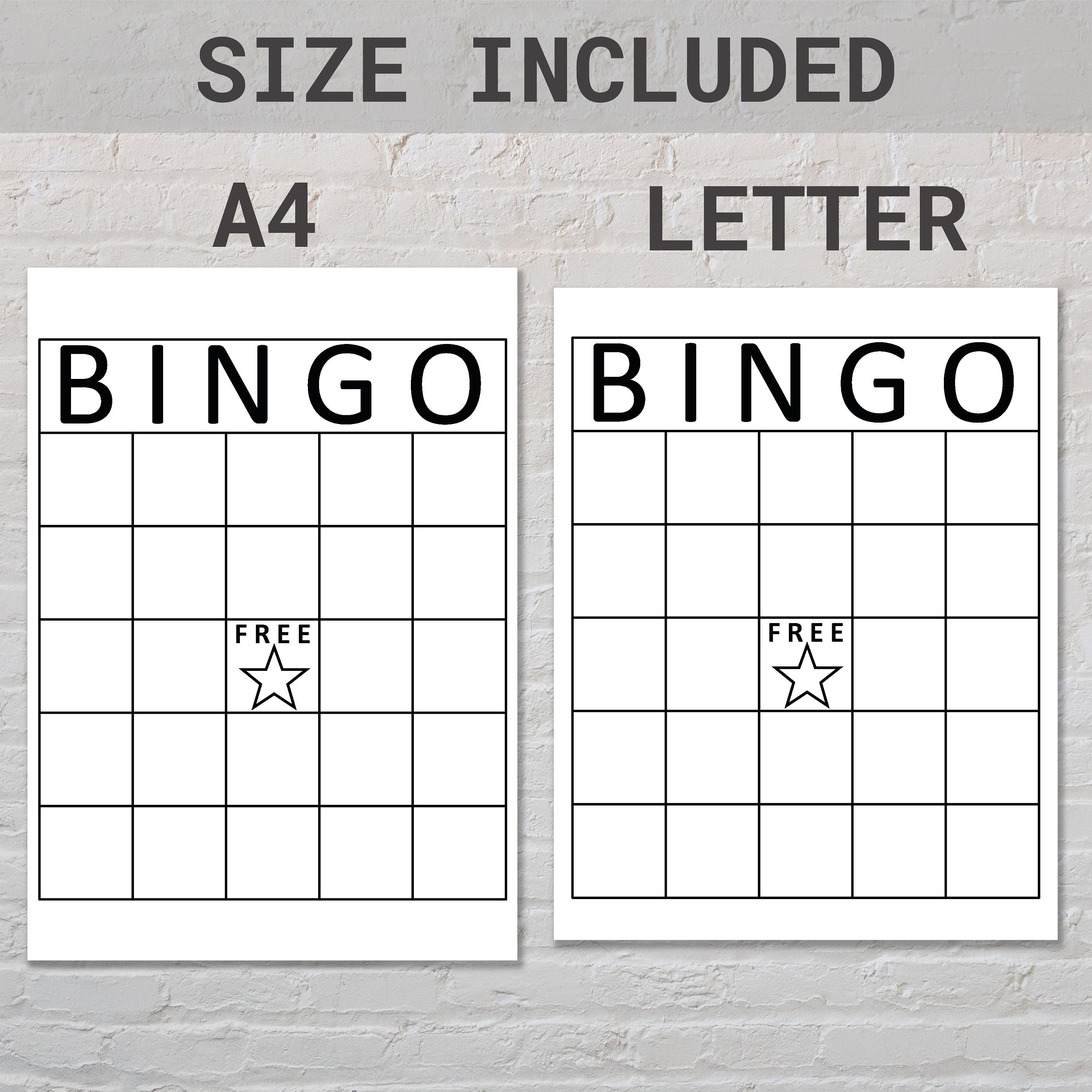 Blank Bingo Card Template | Fun Bingo Party Game | Printable Bingo Game ...