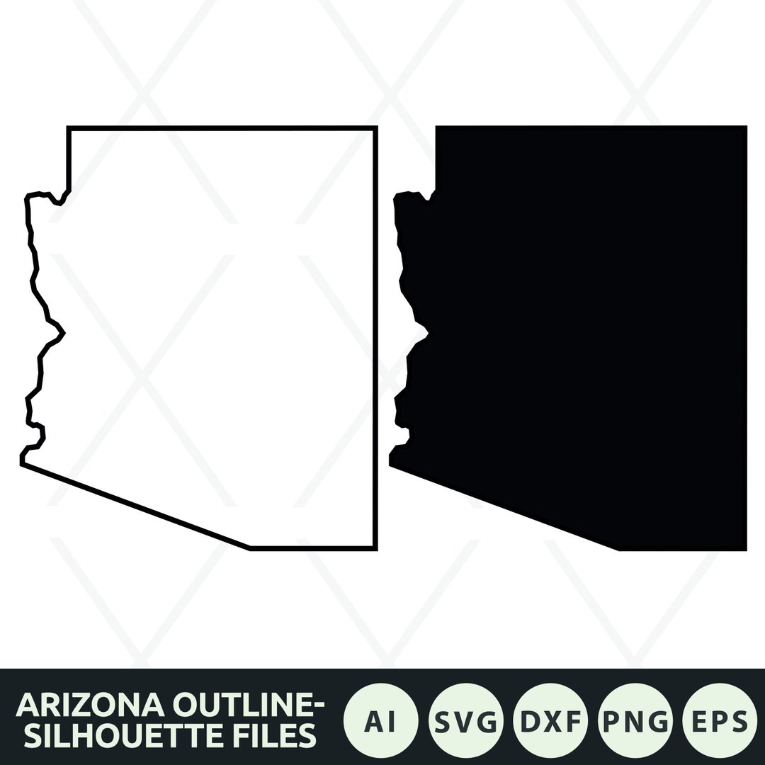 Arizona State Outline SVG Files Arizona Silhouette SVG Files Arizona ...