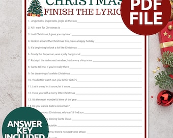 Christmas Finish the Lyrics Game | Christmas Music Trivia Quiz ...