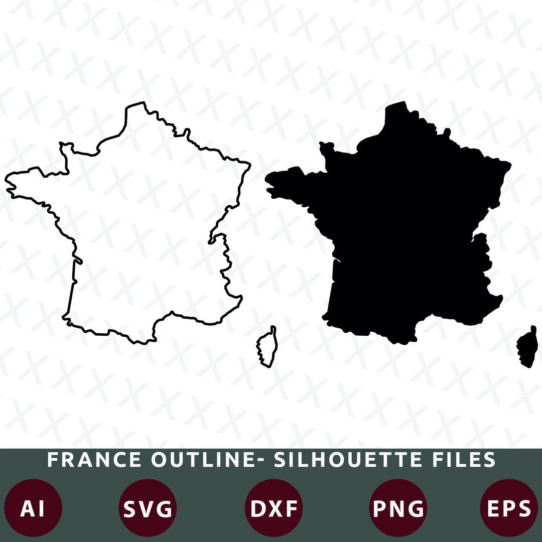 France SVG France Cut Files France Outline SVG France Silhouette SVG ...
