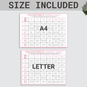 Printable Valentines Dice Game | Valentine's Day Candy Dice Game ...