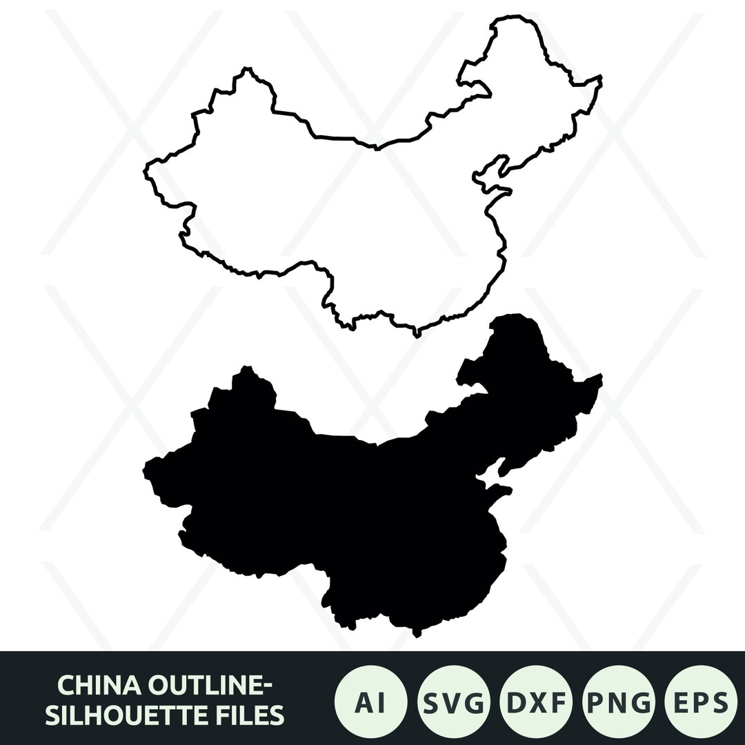 China SVG China Cut Files China Outline SVG China Silhouette SVG China ...