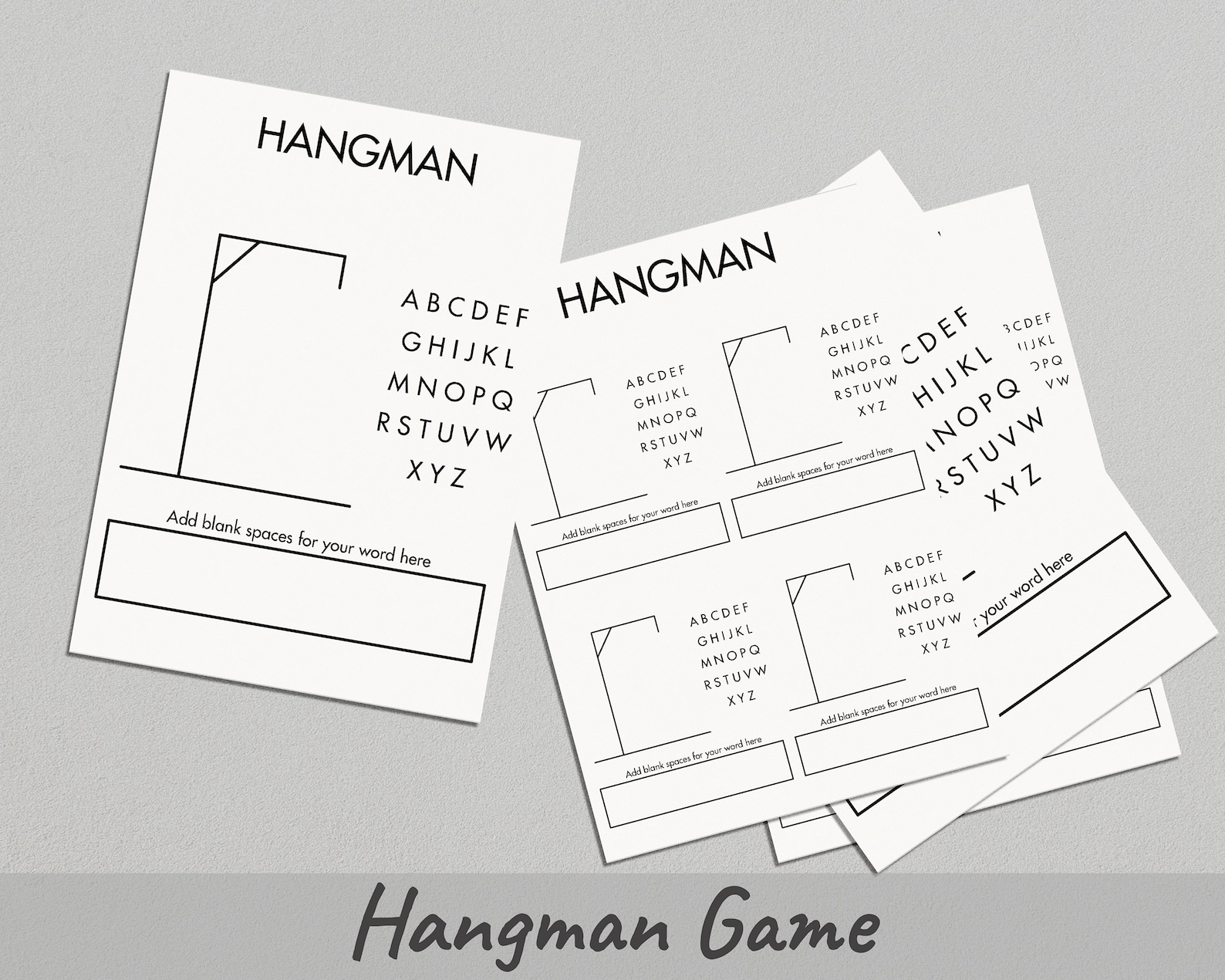 Hangman Printable Game | Hangman Page | Guess the Word | Road Trip ...