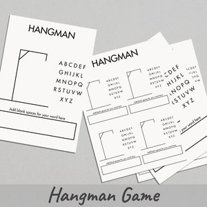 Hangman Printable Game | Hangman Page | Guess the Word | Road Trip ...