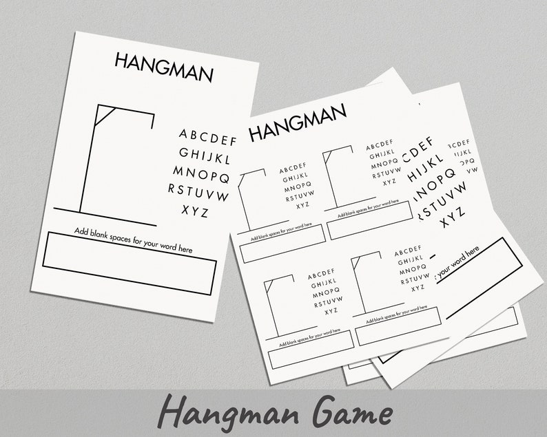 Hangman Printable Game | Hangman Page | Guess the Word | Road Trip ...