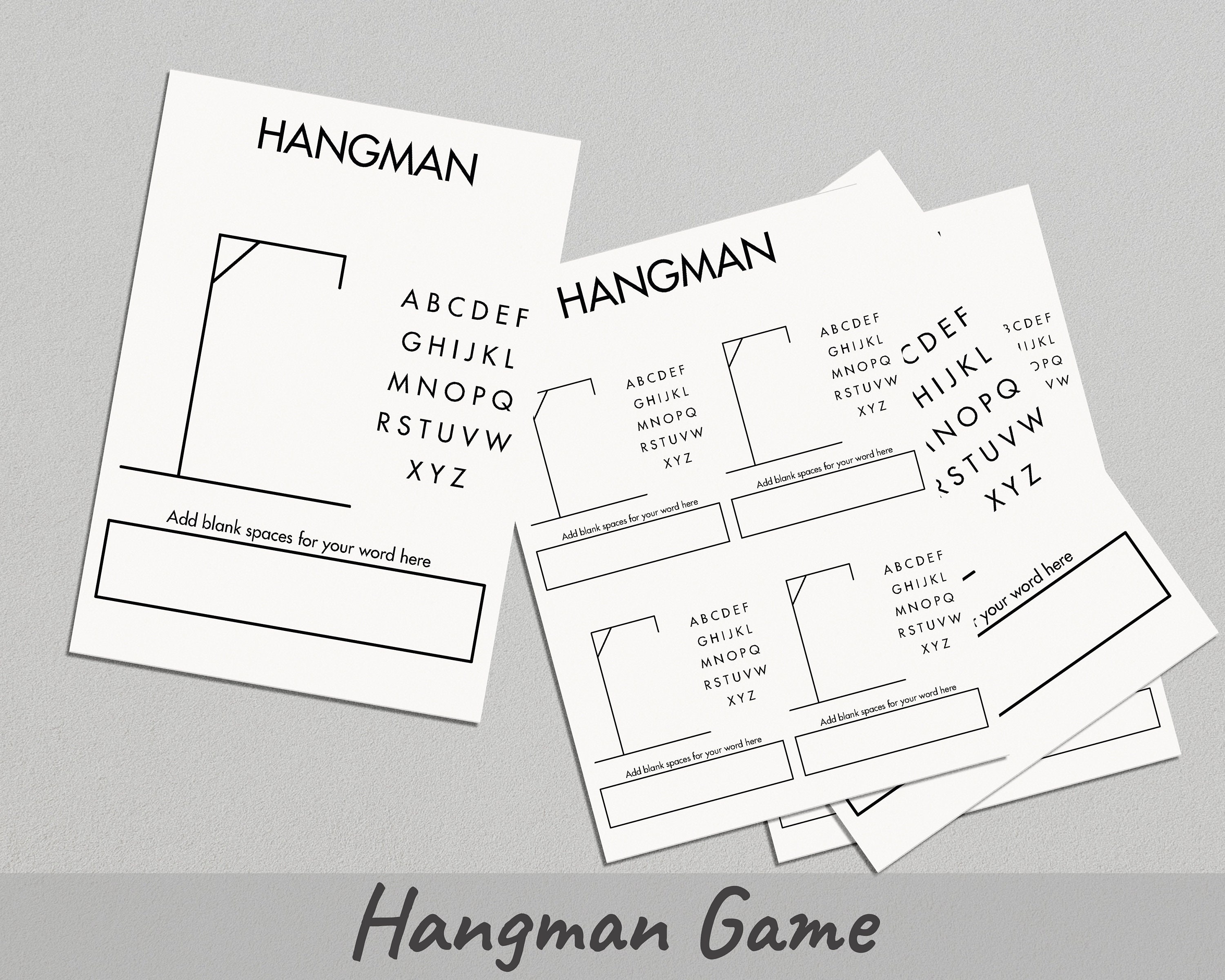 Hangman Printable Game | Hangman Page | Guess the Word | Road Trip ...