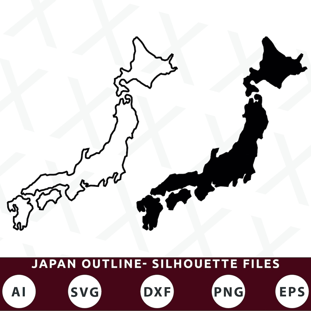 Japan SVG Files Japan Cut Files Japan Outline SVG Japan Silhouette SVG ...
