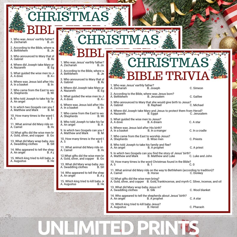 Christmas Bible Trivia Game | Christmas Nativity Game | Fun Christmas ...