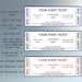 Editable Event Ticket Party Invitation Ticket Printable Event Ticket ...