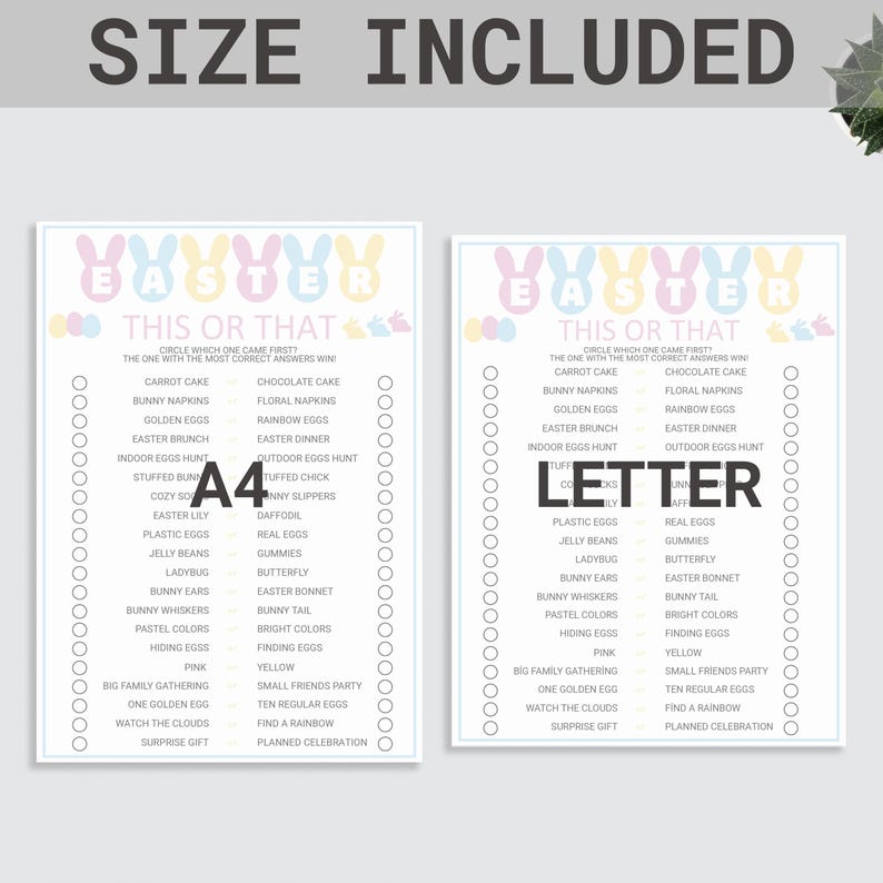 Easter This or That Game | Easter Would You Rather Game | Printable ...