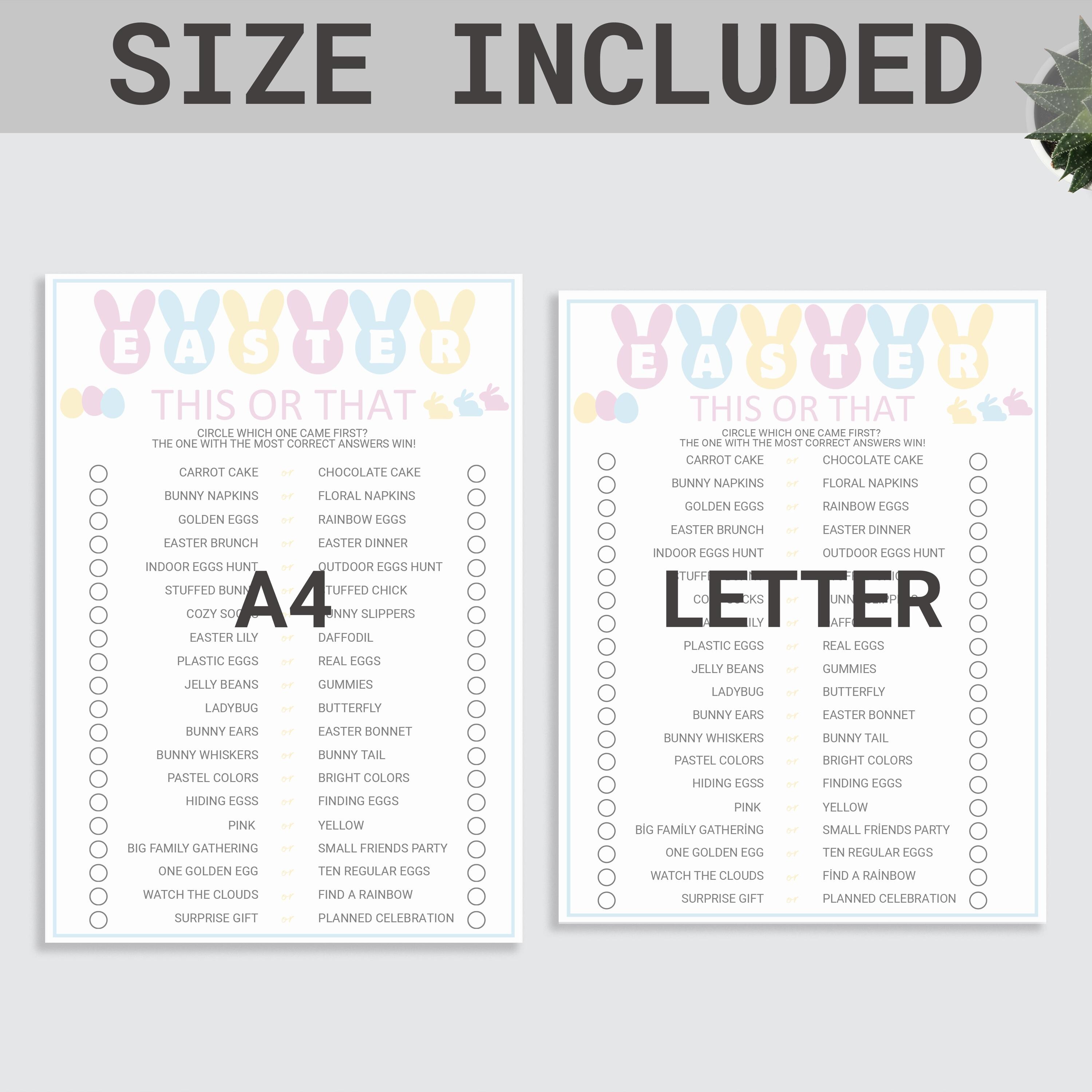 Easter This or That Game | Easter Would You Rather Game | Printable ...
