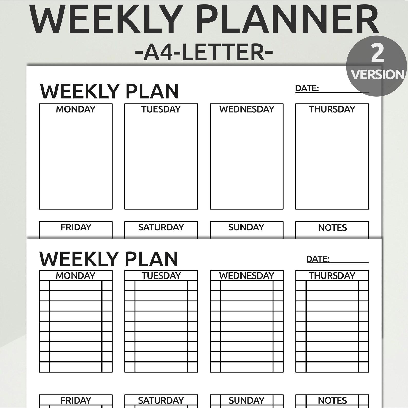 Weekly Schedule Template | Weekly Planner Printable | Weekly Planner ...