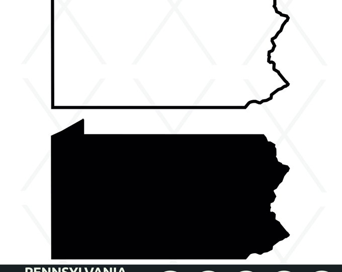 Pennsylvania Outline SVG. Pennsylvania Svg. Pennsylvania State Digital ...