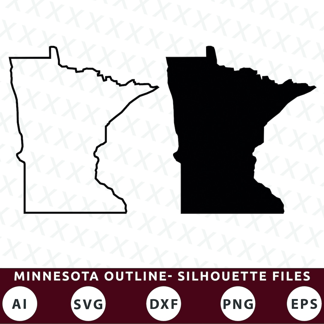 Minnesota Outline SVG Files Minnesota Silhouette SVG Files Minnesota ...