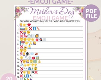 Mother's Day Emoji Game | Mother's Day Emojis | Fun Mother's Day Games ...