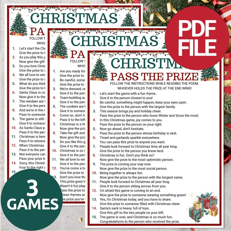 Christmas Pass the Prize Game | Christmas Pass the Parcel Game ...
