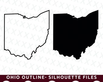 Ohio Outline SVG Files Ohio Cut Files United States of America Vector ...