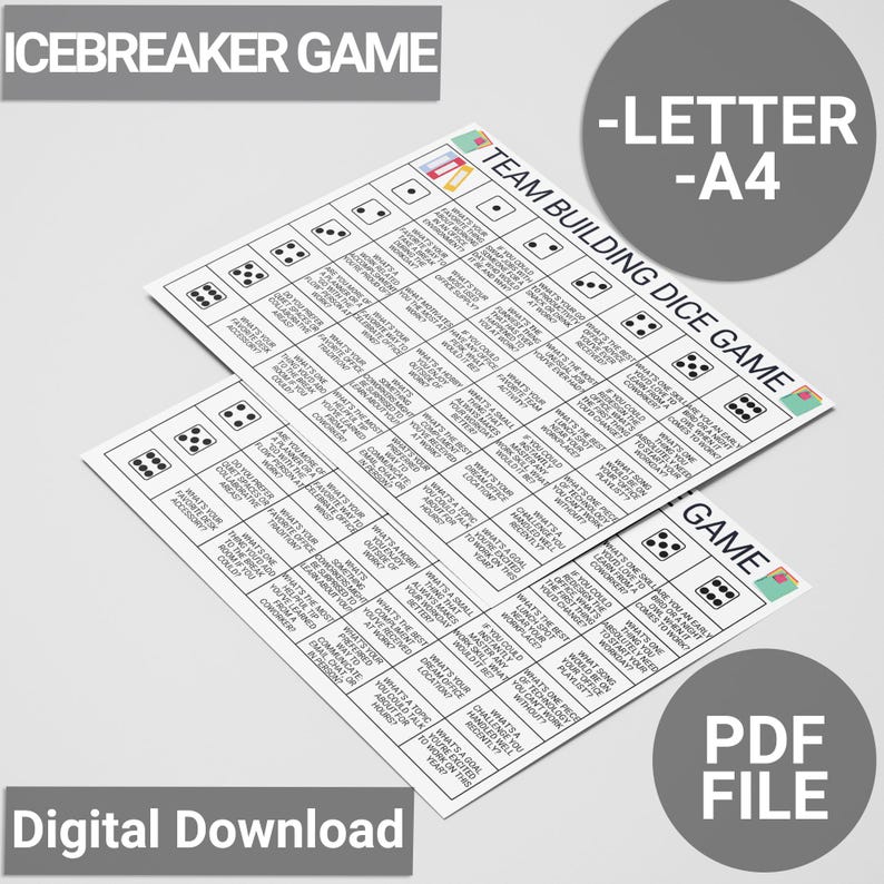 Team Building Icebreaker Dice Game | Get to Know You Dice Game ...