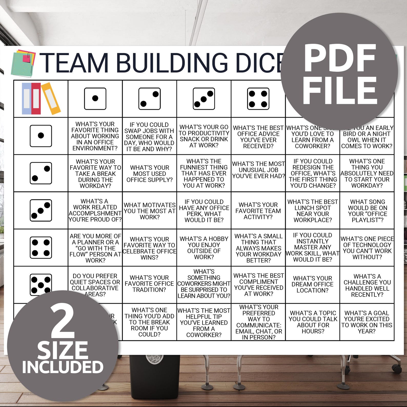 Team Building Icebreaker Dice Game | Get to Know You Dice Game ...