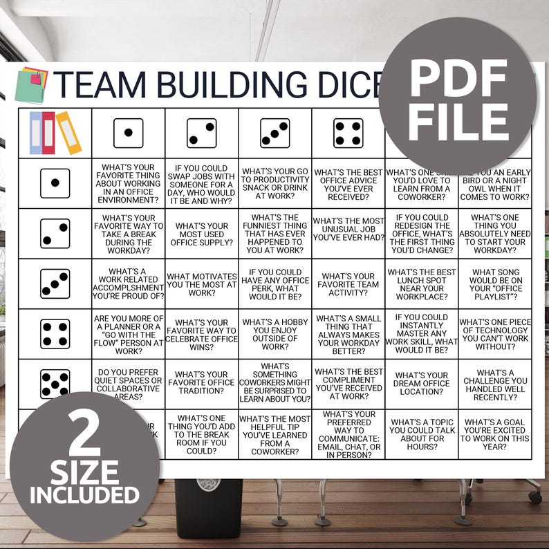 Team Building Icebreaker Dice Game | Get to Know You Dice Game ...