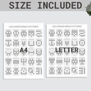 Halloween Bingo Patterns | Printable Holloween Bingo Party Game | 50 ...