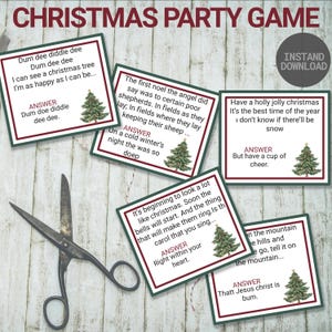 Christmas Carol Finish the Lyric Game | Christmas Song Game | Printable ...