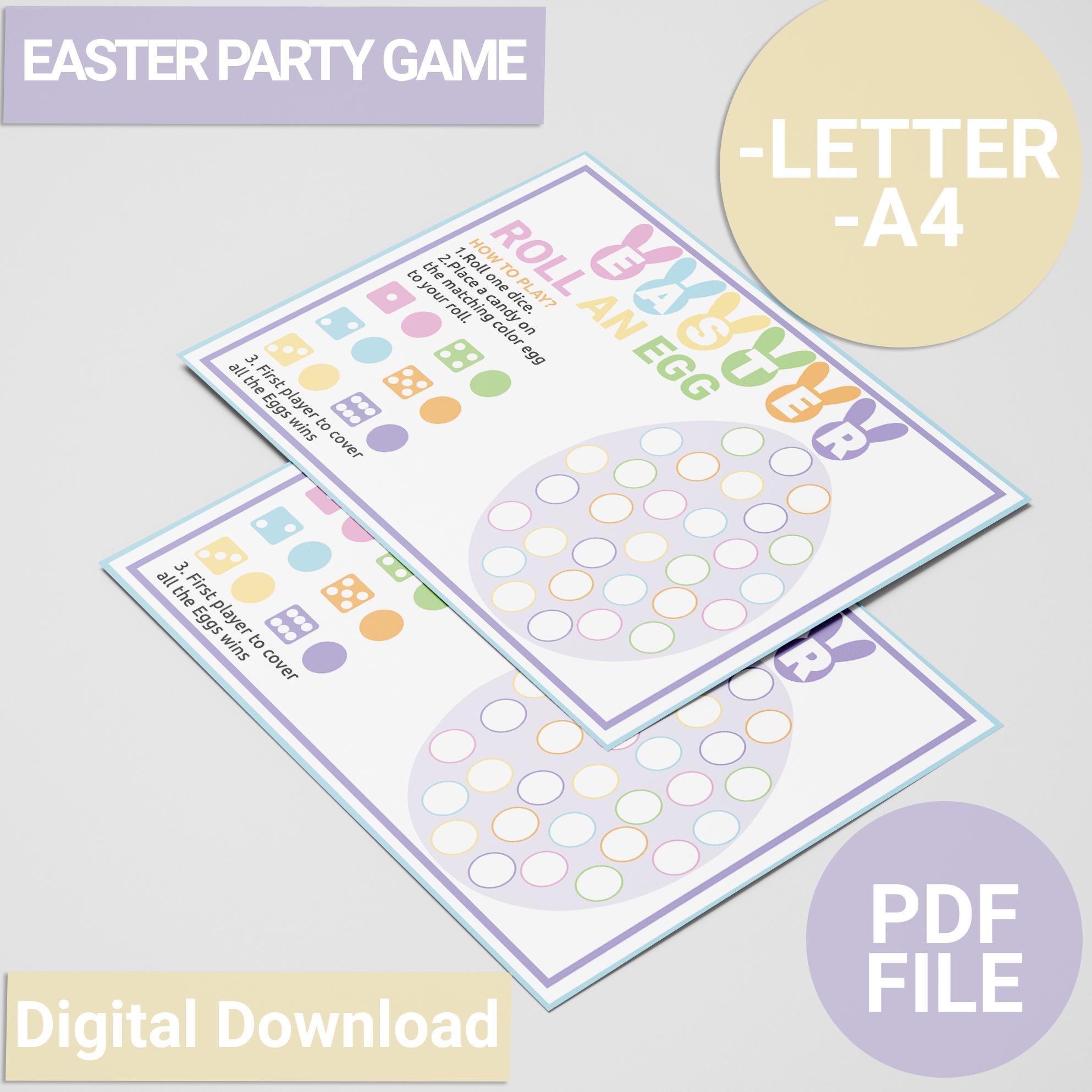 Roll an Easter Egg Game | Printable Easter Roll a Dice Game | Classroom ...