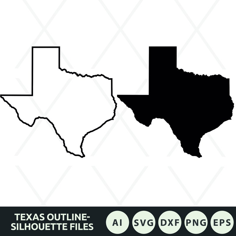 Texas Outline - Etsy